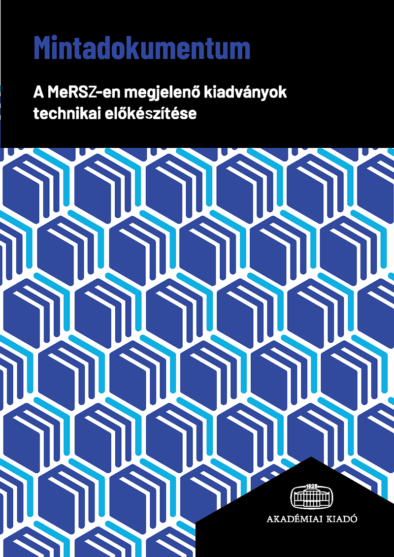 Mintadokumentum: A MeRSZ-en megjelenő kiadványok technikai előkészítése ...
